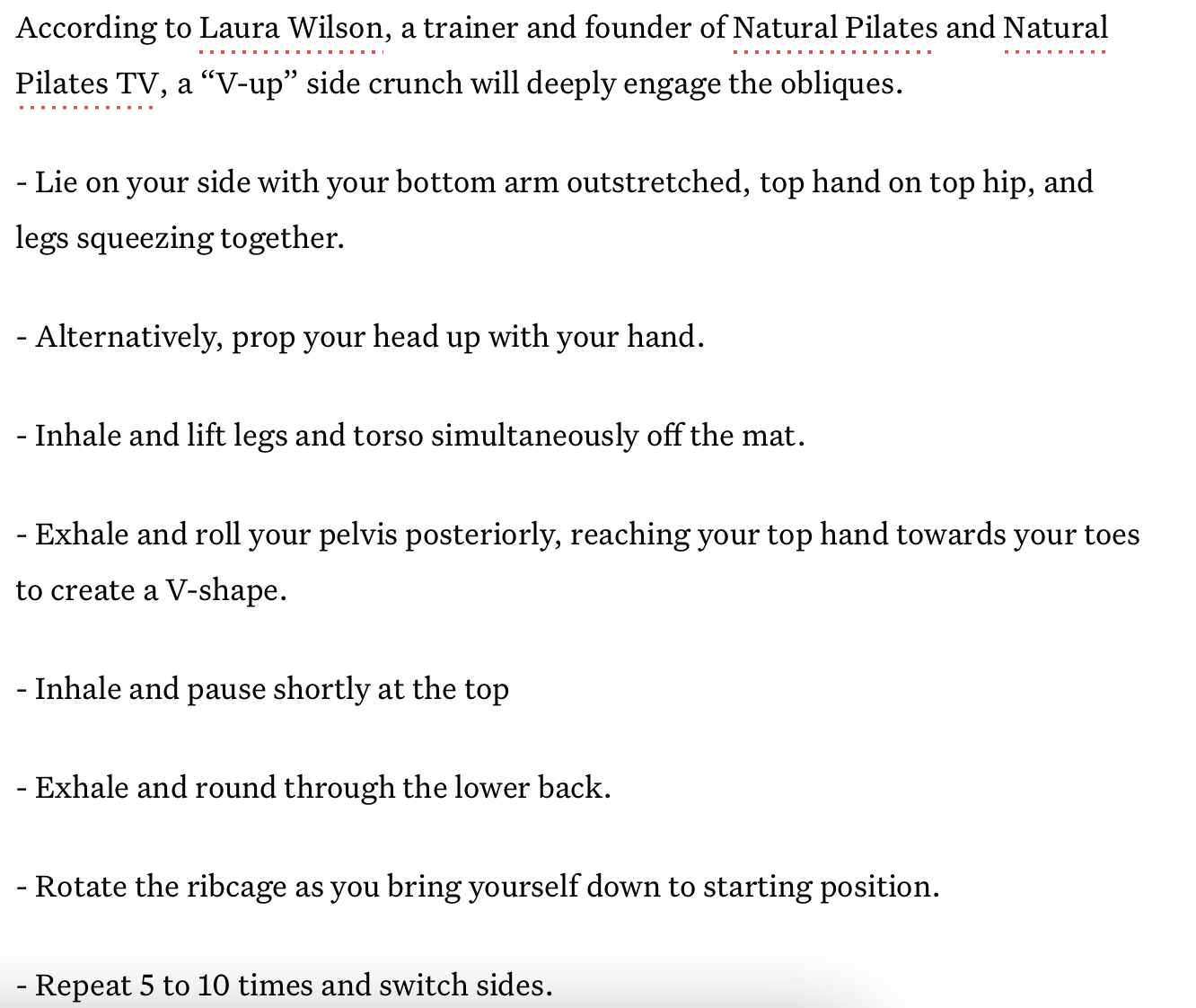 Press Hit: Bustle – Natural Pilates